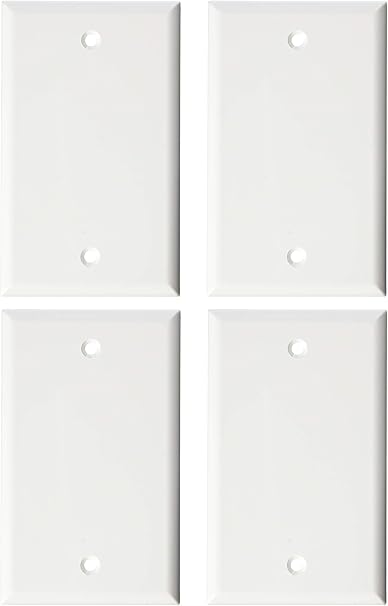 Blank Outlet Covers 4 Pack 1-Gang Midway Blank Plate 1-Gang Blank ...