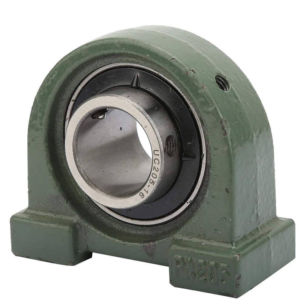UCPA205-16 Tapped Base Bearing, High Accuracy Ball Raceway Tapped Base Pillow Block Bearing for ...