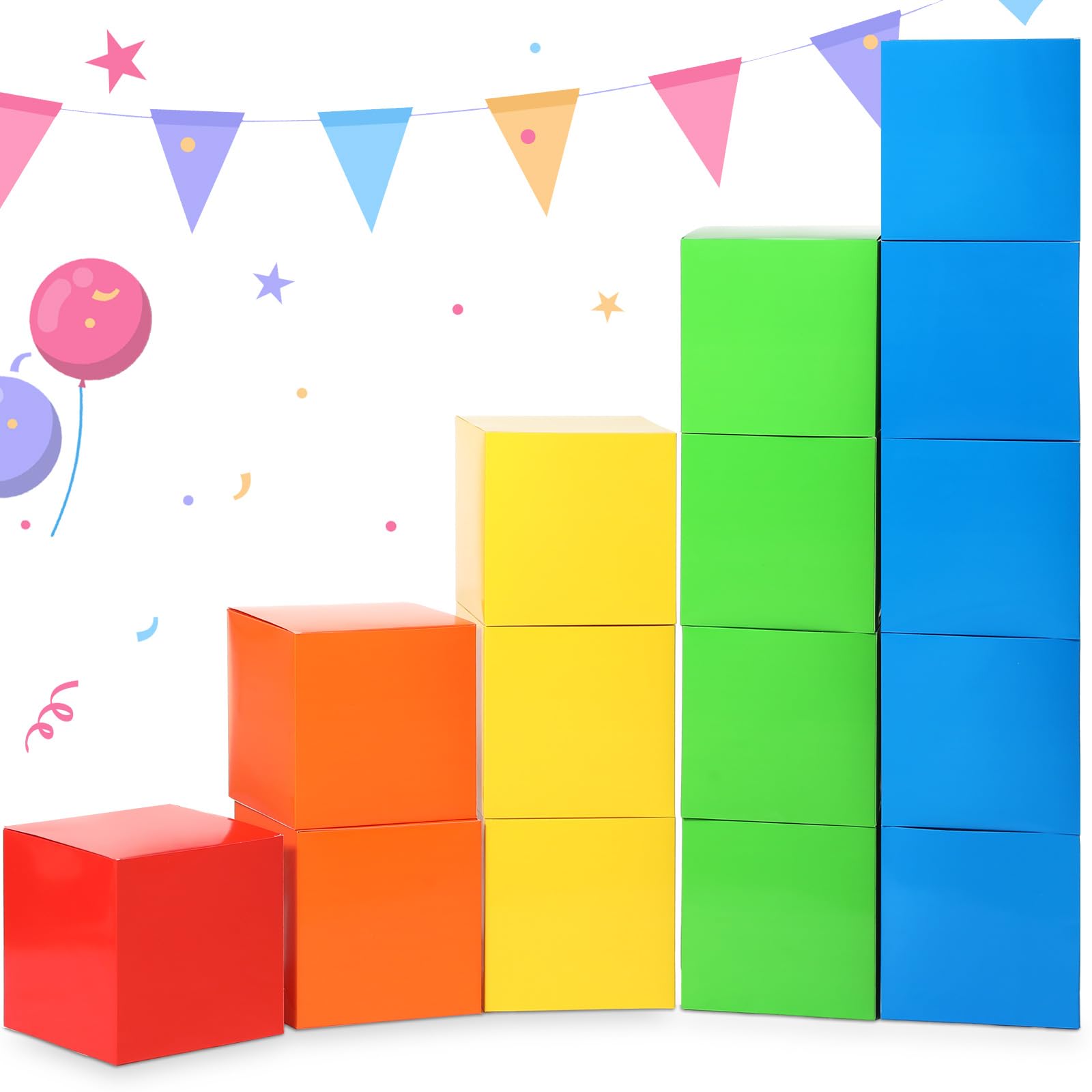 MotiMind 15 Pcs Number Birthday Party Decoration Blocks Themed Birthday Party Background Prop ...