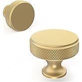 BUKOBYHE 10 Pack 5Inch Kitchen Cabinet Handles Brushed Gold Knurled Cabinet Pulls Gold Drawer ...