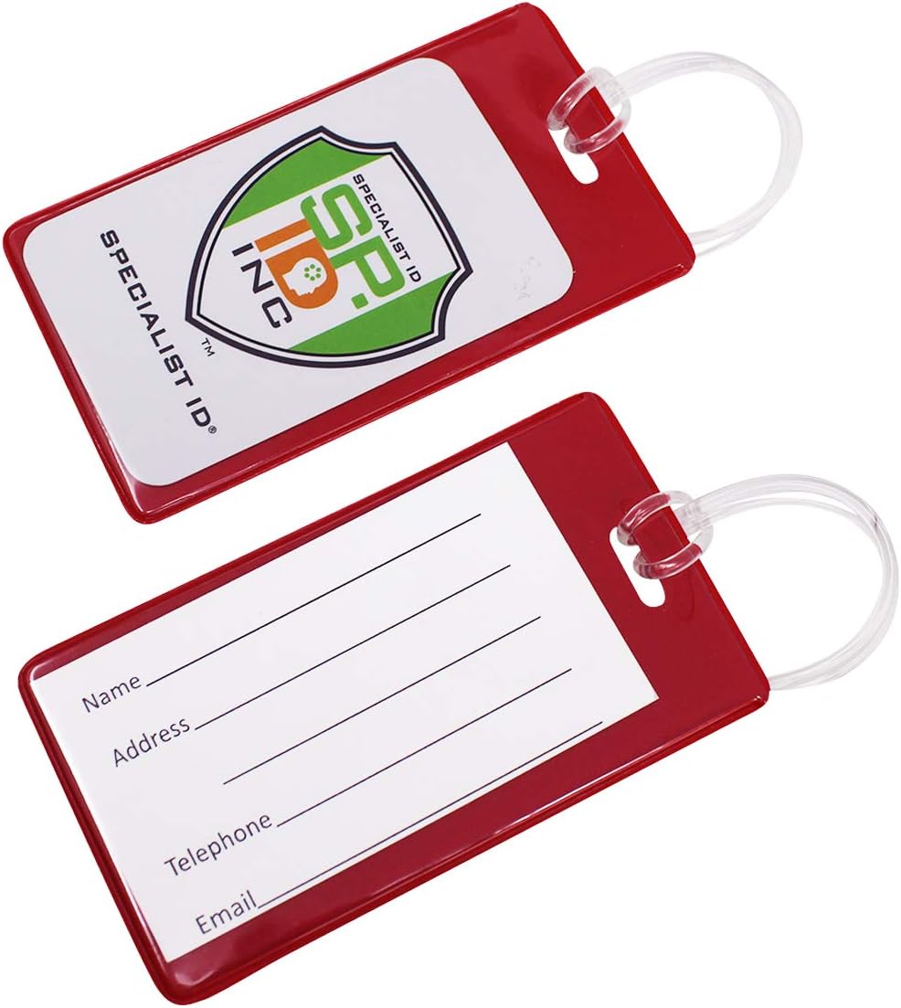 Amazon.com : Bulk 100 Pack - Vivid Backpack ID Luggage Tags for Student ...