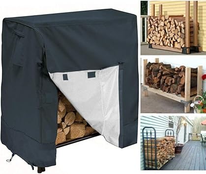 LZDseller01 Firewood Log Rack Cover,Dry Wood Stack Holder Tarp Cover ...
