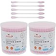 Amazon.com : HOMEFOX Pink Cotton Swabs Precision Pointed - 400 Count ...