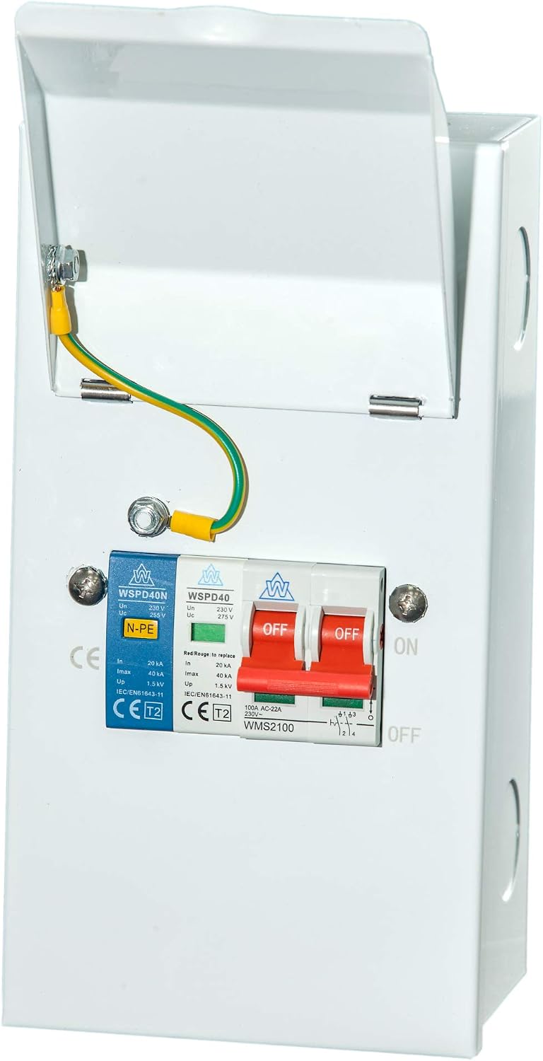 Surge Protection Upgrade Kit c/w 100A Main Switch 40kA SP 4 Mod Metal ...