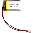 Amazon.com: FITHOOD 602030 3.7v Battery 300mAh Lithium Polymer Rechargeable Battery with JST ...