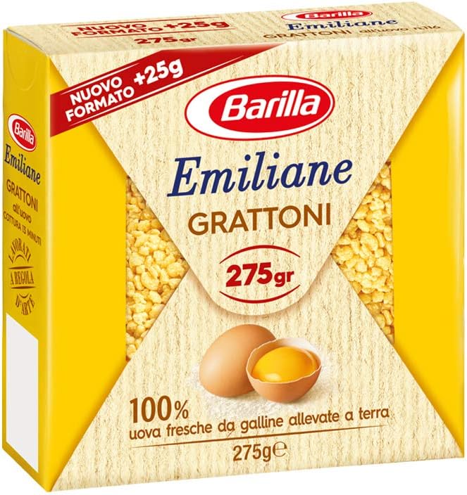 BARILLA Emiliane Grattoni Egg 275 Grams Pasta Made In Italy: Amazon.co ...