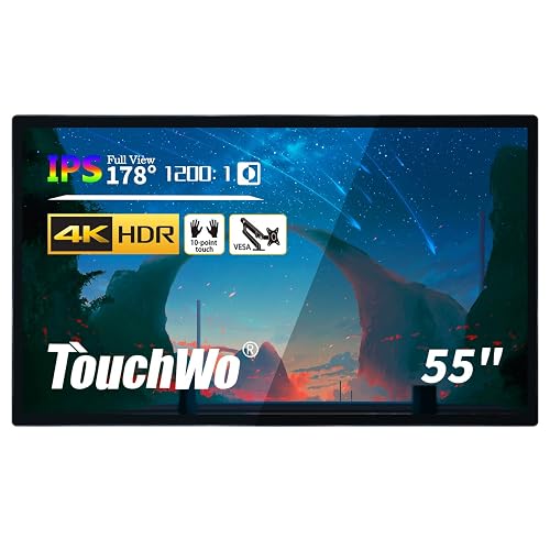 55" Interactive Touchscreen Monitor, Smart Board 4K Display with Wall ...