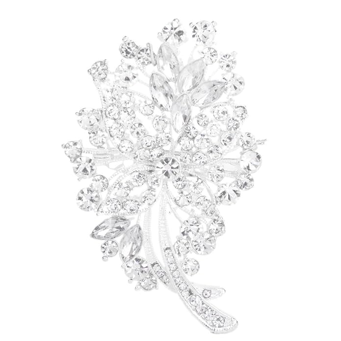 Novia Broche Para Boda Fiesta Prom Cristal Rhinestone Ramo Flor Brooch ...