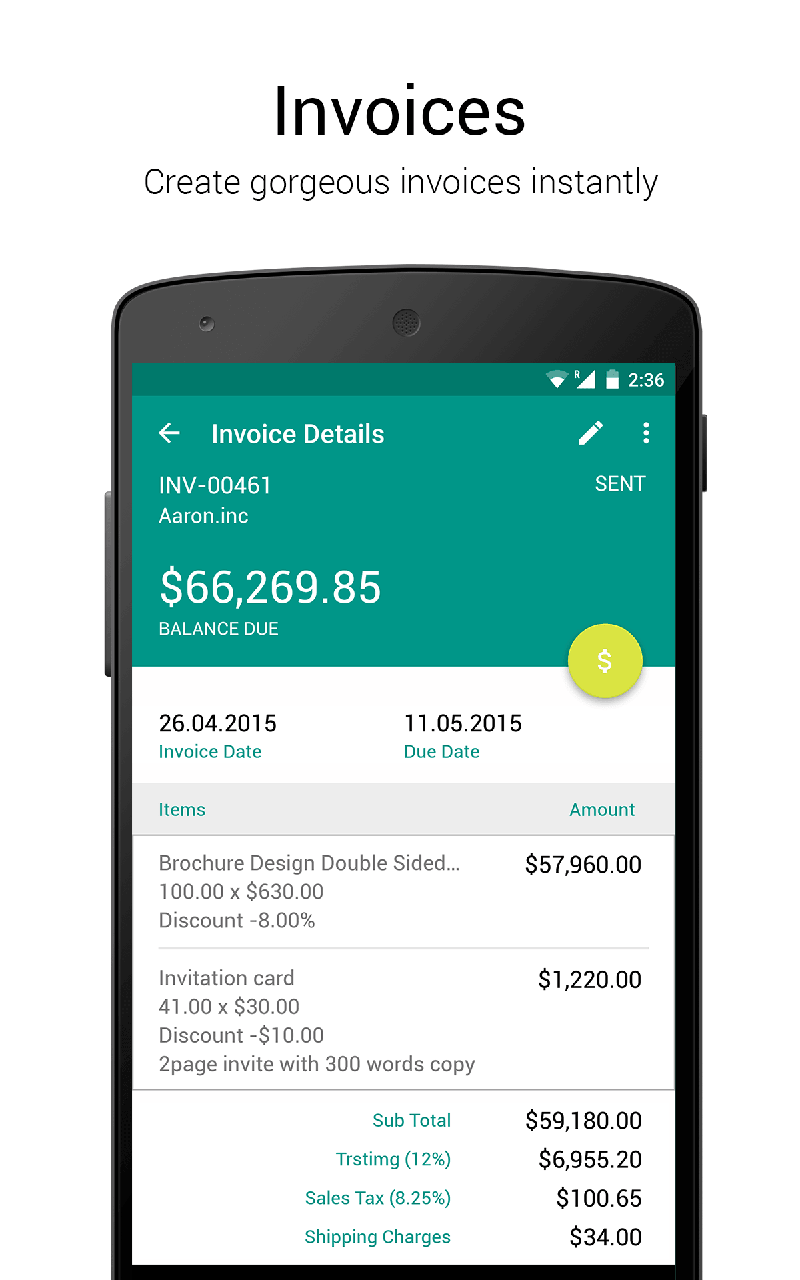 Invoice & Time Tracking - Zoho:Amazon.com:Appstore for Android