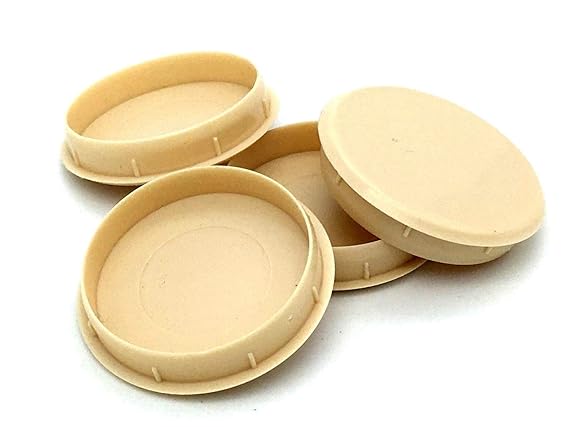 1 x Pack of 4 beige hinge cover caps to conceal 35mm hole: Amazon.co.uk ...
