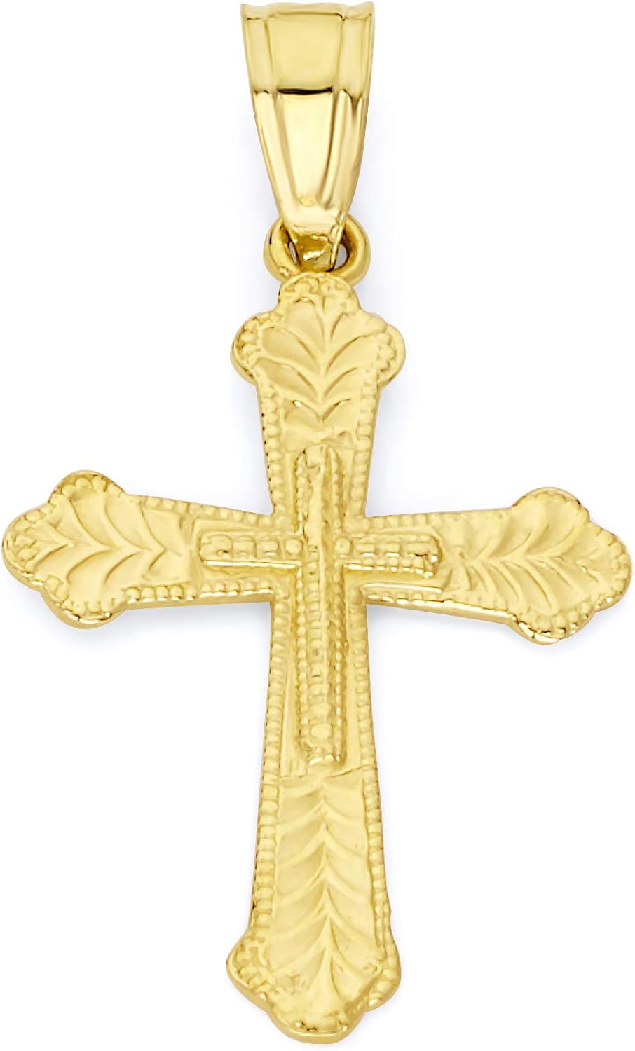 Amazon.com: 14k Real Solid Gold Cross Pendant for Necklace, Dainty ...