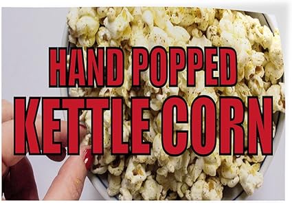 Amazon.com : Decal Sticker Multiple Sizes Hand Popped Kettle Corn #1 ...
