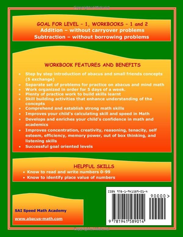 Mua Abacus Mind Math Level 1 Workbook 1 of 2: Excel at Mind Math with ...