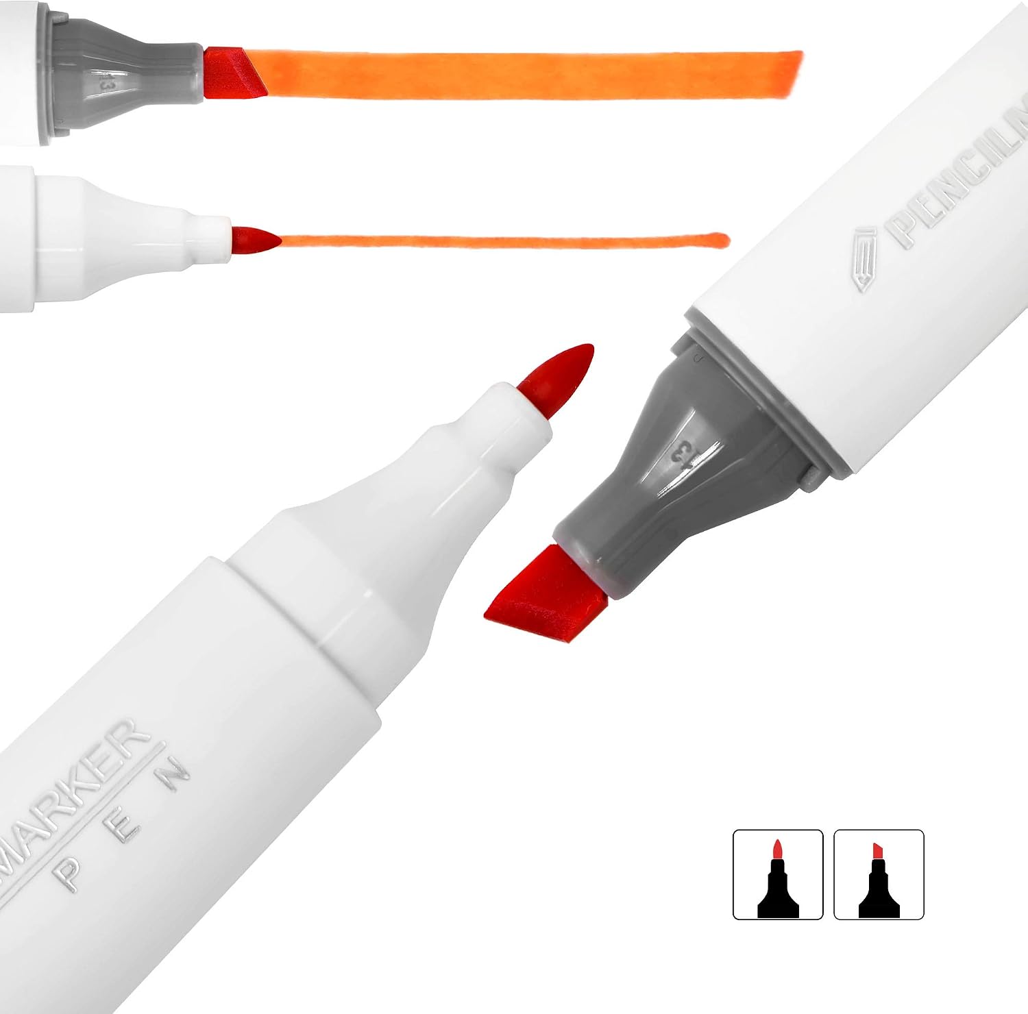 PENCILMARCH Sketch Markers Pen Pack of 60 + Carry Case – Skin Tones ...