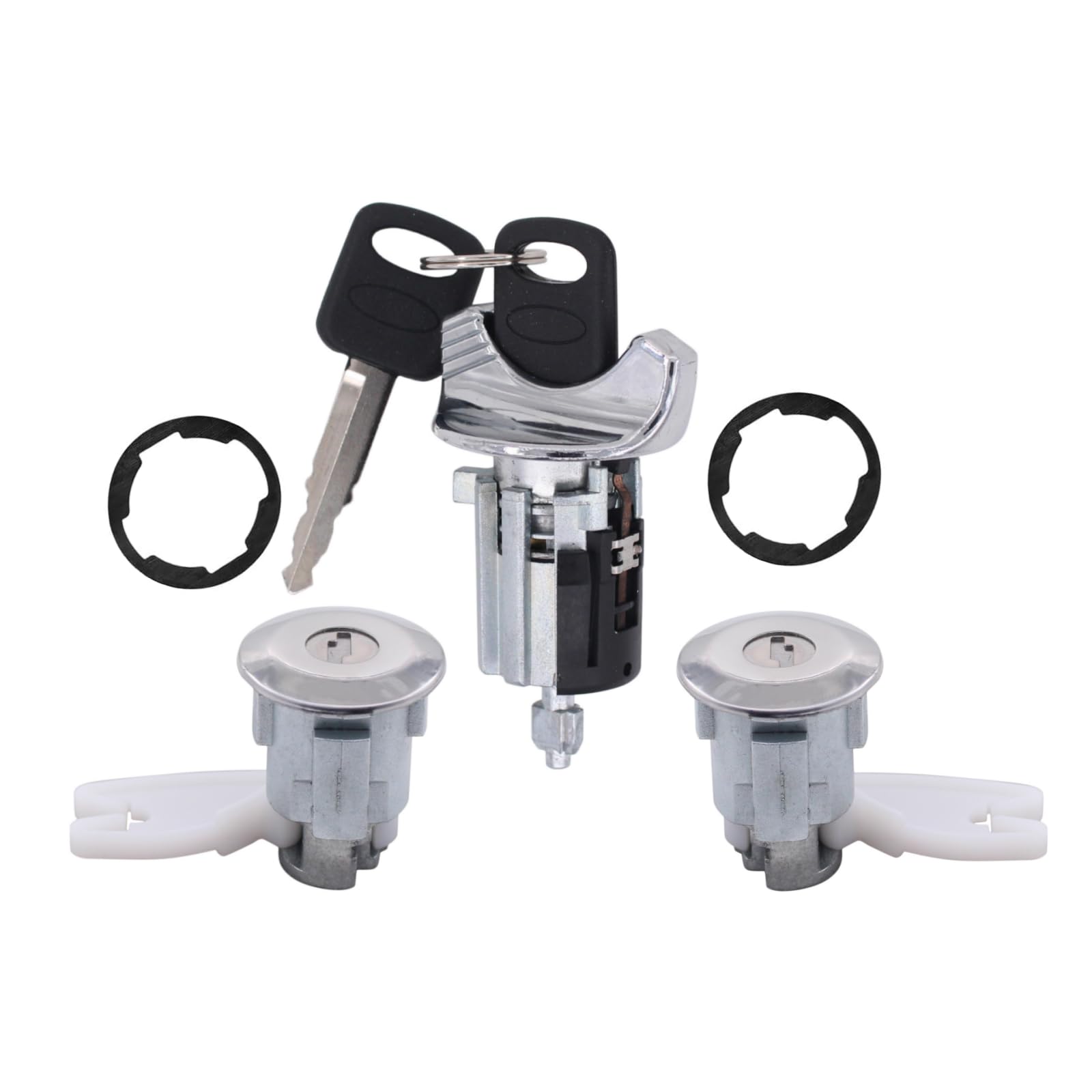 MOTOKU Ignition Switch Lock Cylinder and Door Lock Cylinder Kit for ...