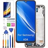 Amazon.com: Original for Samsung Galaxy A34 Screen Replacement for ...