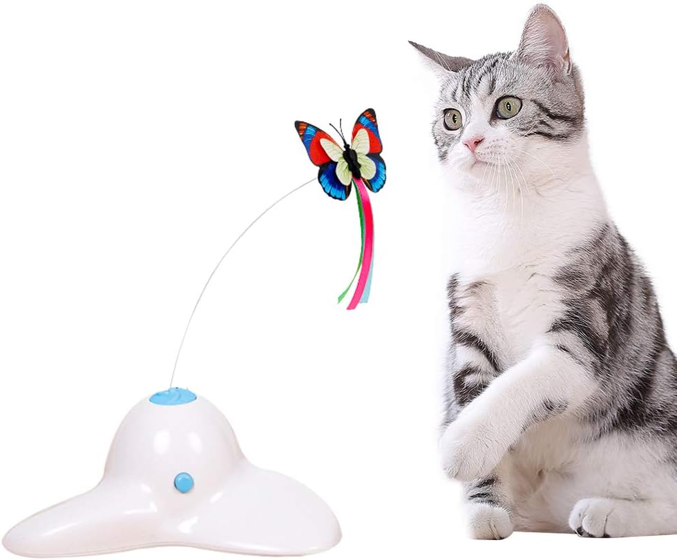 HanDingSM Jouet Chat Rotatif, Chat Jouet A Ressort Electrique Jouet ...