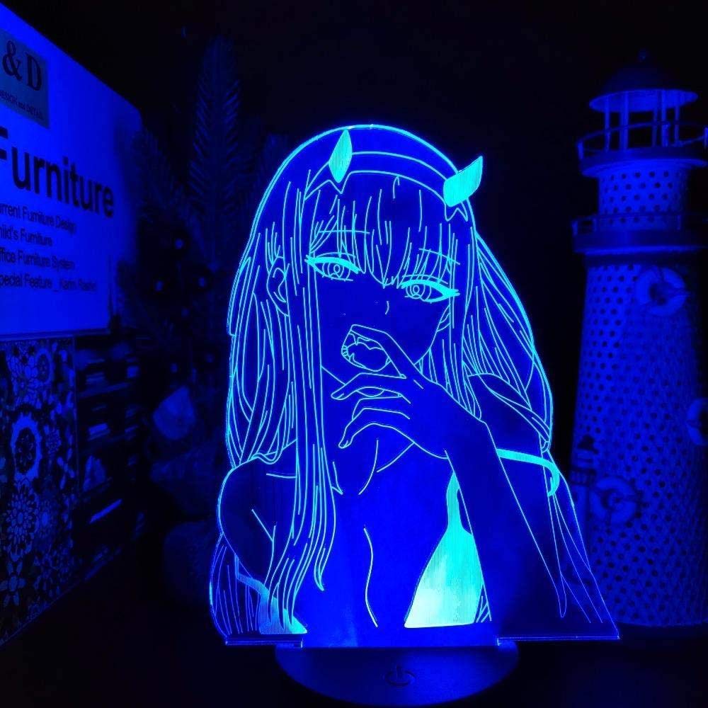 Amazon.com: 3D Anime Night Light Anime Illusion Anime Lights Zero Two ...