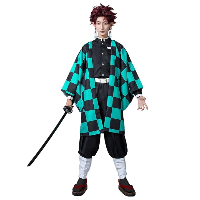 Cosfun Tanjirou Kamado Cosplay Costume Kimono Jacquard ver. mp005696 ...