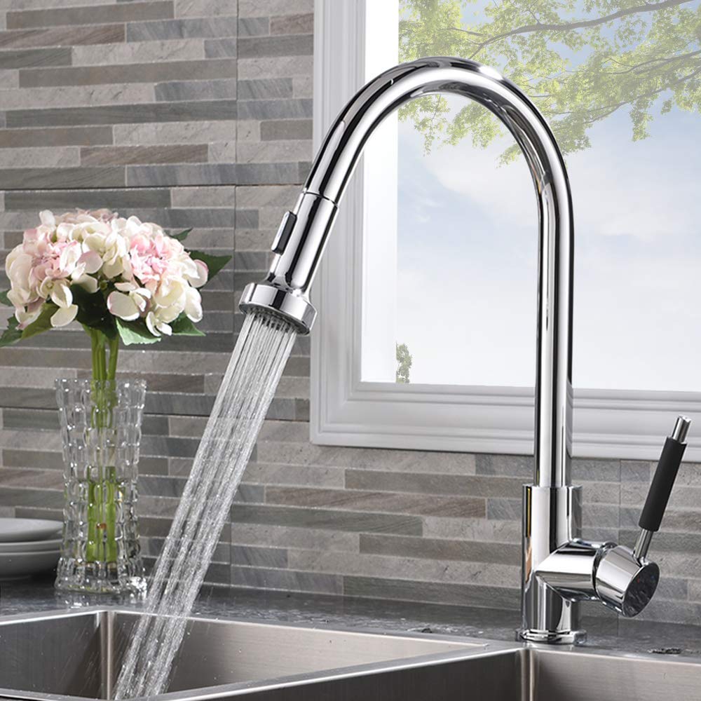 Buy LANKITA Home Good Quality Monobloc Single Handle Pull Down Pull Out ...