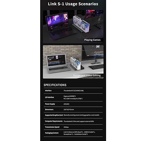 Mua Portable External GPU Dock Station, Mini EGPU Enclosure 40Gbps ...