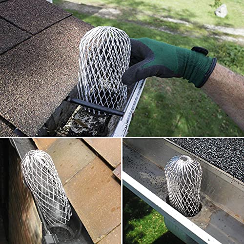 Gutter Guards 3 Inch Gutter Downspout Guard Aluminum Downspout Filter ...