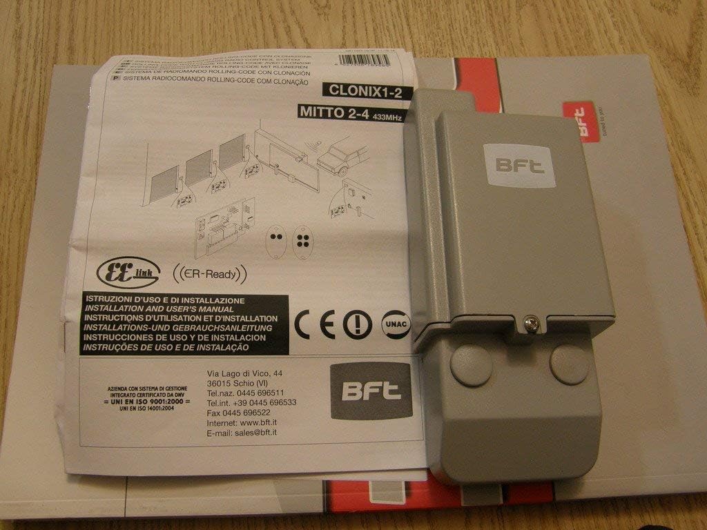 BFT Clonix 2E 2-Channel 433,92MHz 12-24V AC/DC Receiver for MITTO ...