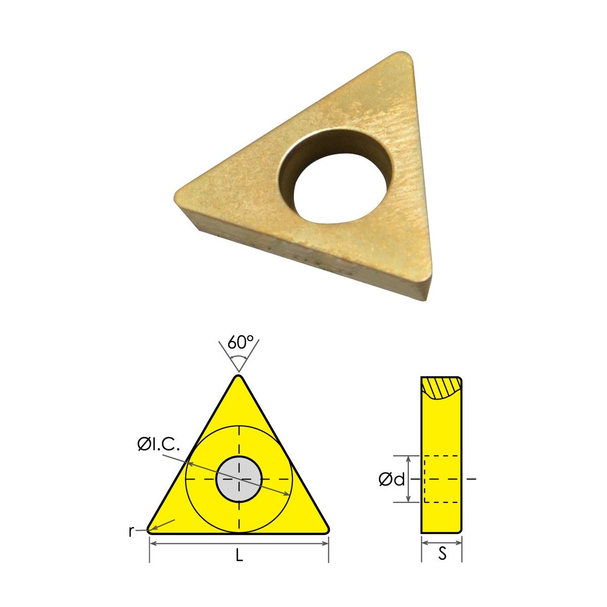T/NT-3R C5 Coated Right Hand Threading Carbide Insert 6062-5003 ...