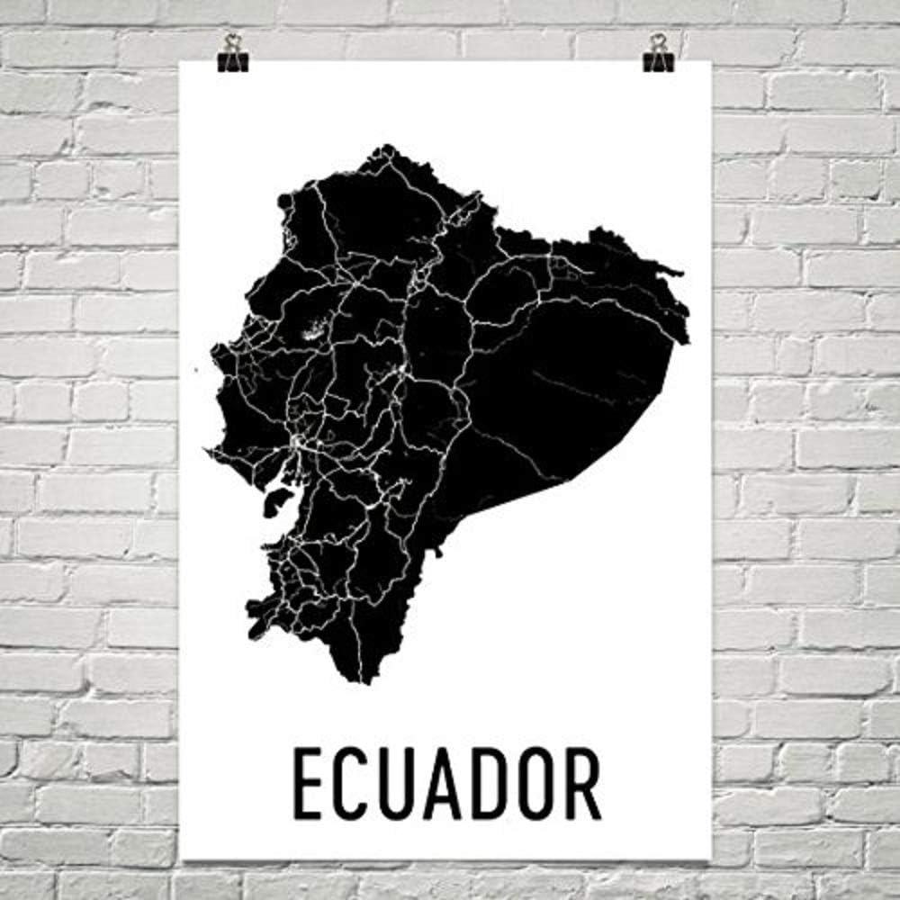 Amazon.com: Ecuador Art, Map of Ecuador, Ecuador Map, Ecuadorian Poster ...