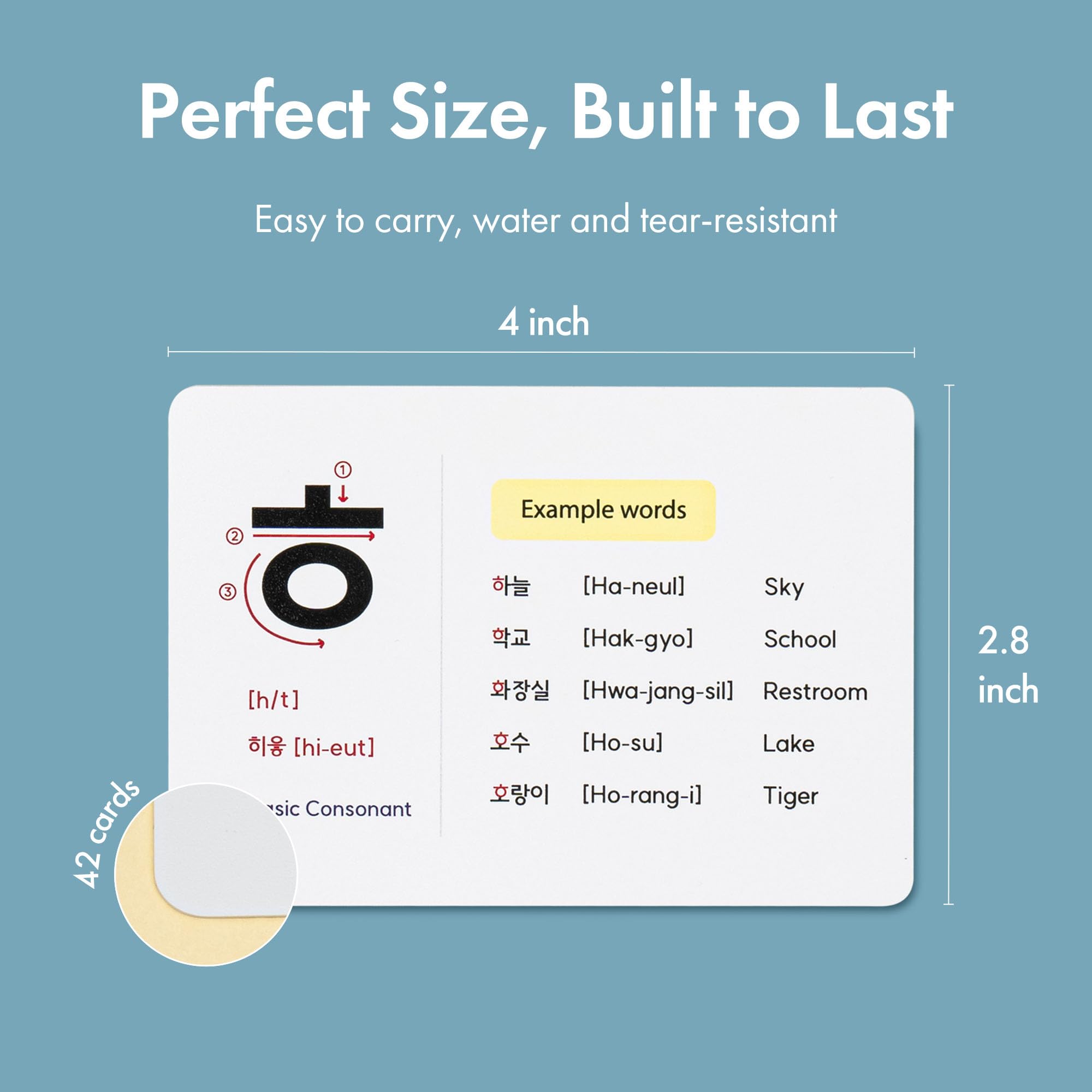 Mua Korean Alphabet Flashcards with 195 Example Words – Hangul Learning ...