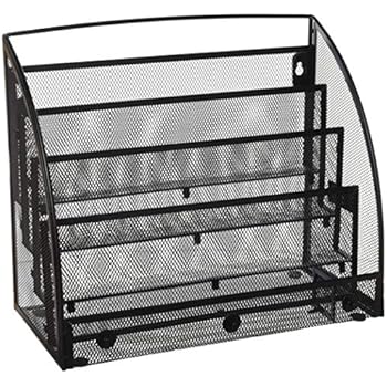 Amazon.com : Metal Vertical File Sorter - Black Wire Mesh Letter ...