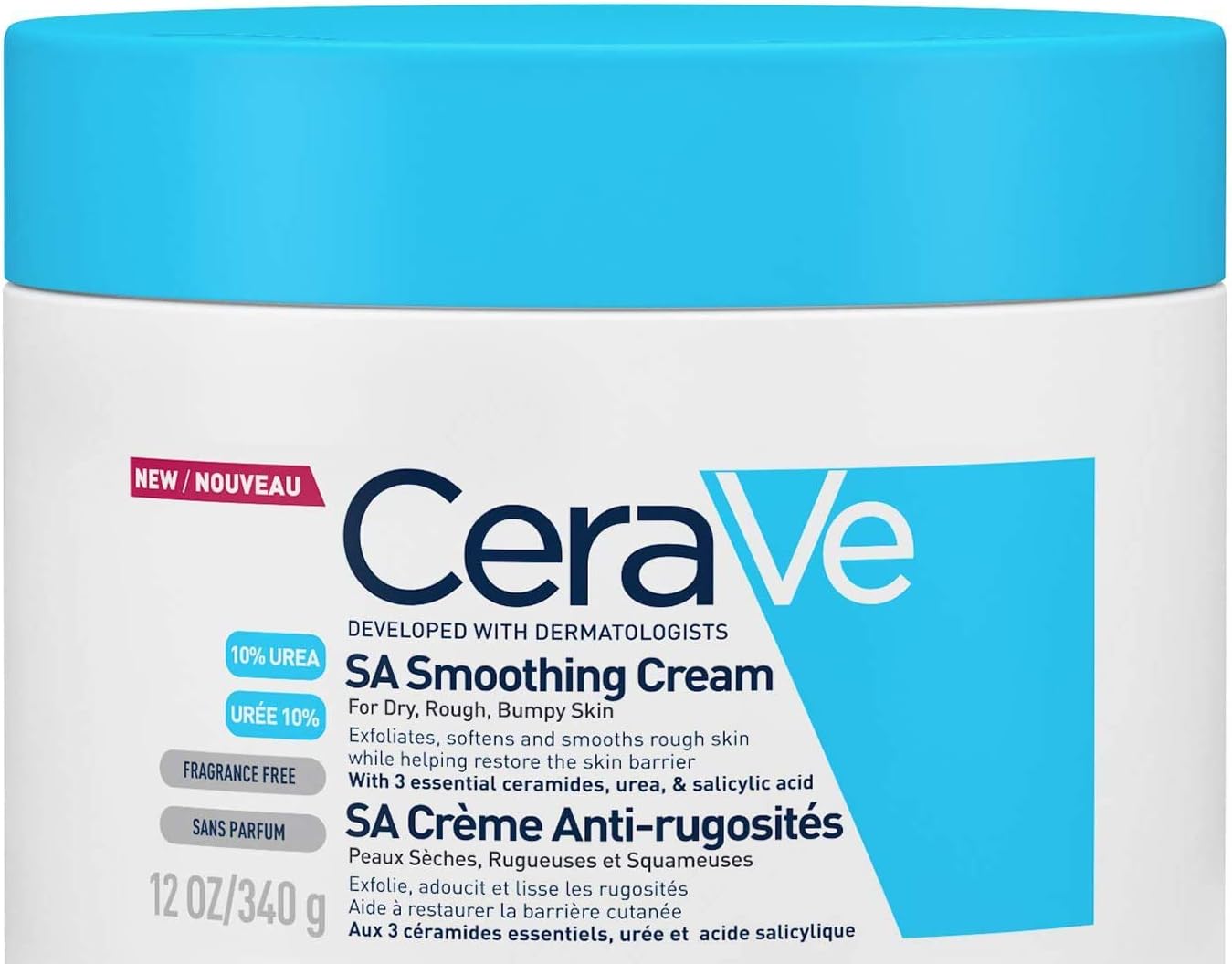 CeraVe SA Smoothing Cream | 340g/12oz | Moisturiser for Smoother Skin ...