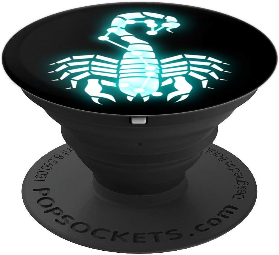 Amazon.com: Blue Scorpio Zodiac Sign Constellation PopSockets Grip and ...