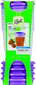 Amazon.com: Ball Plastic 8-Ounce Freezer Jars, 5 Pack: Canning Jars ...
