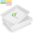 Amazon.com: ShineMe Turn in Trays Classroom, 6 Pack White Paper Trays ...
