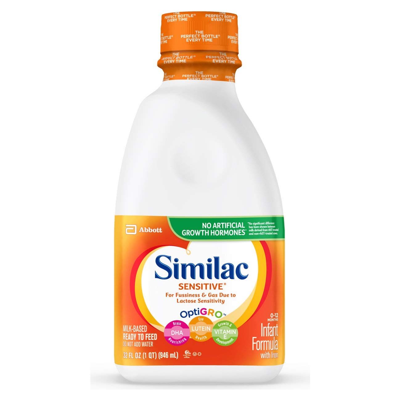 Similac Sensitive Infant Formula with Iron, Ready to Feed, 1 qt (Pack ...