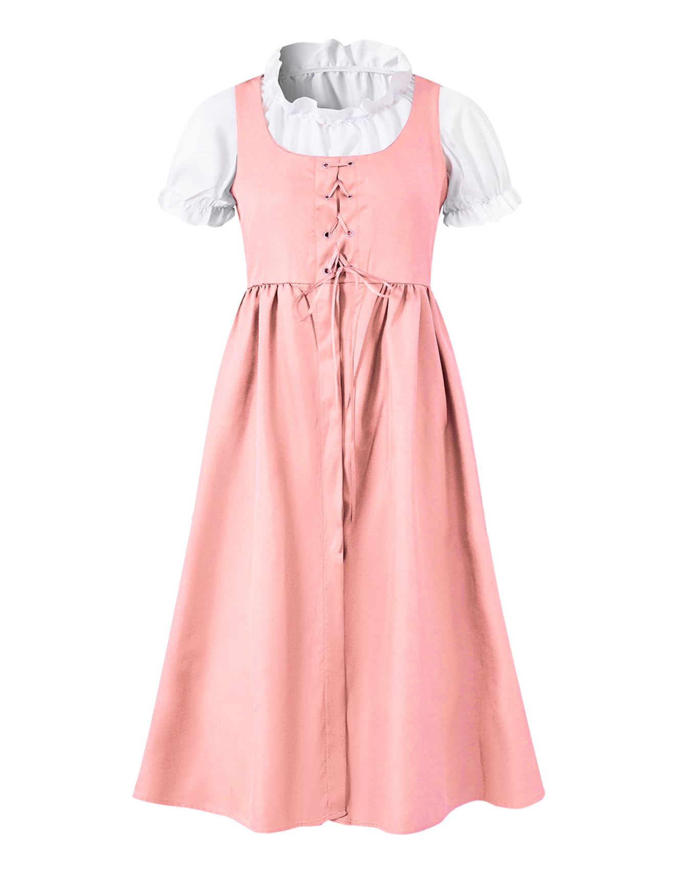 Auggle Girls Renaissance Dress Medieval Pink Dress Princess Child Dress ...