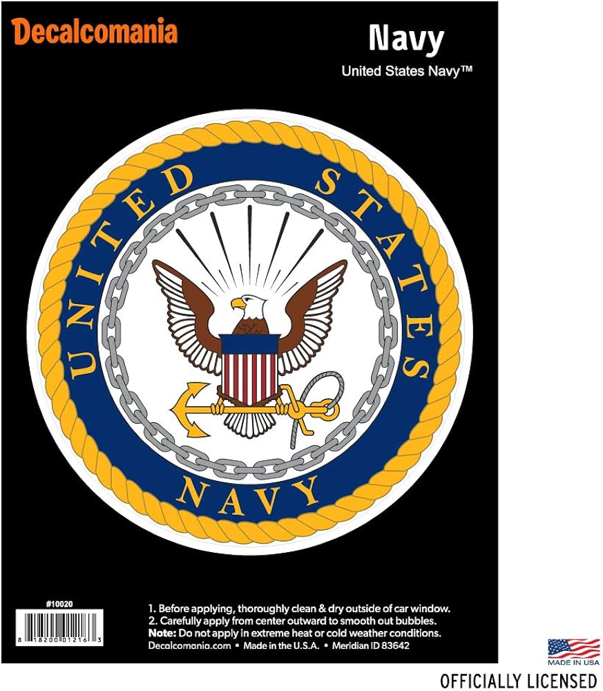 Amazon.com: Officially Licensed UNITED STATES NAVY Decal - Large 5.25 ...