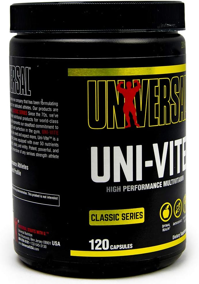 Universal Nutrition Uni-Vite Capsules – 30 Day Supply of Highly Potent ...