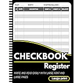 Checkbook Register: Large Print - Floral Check Book Register for ...