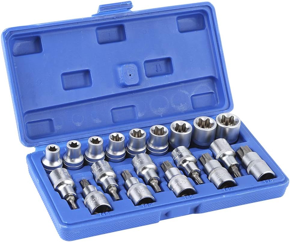 Star Socket Bit Set, 19Pcs/Set 1/2inch Drive Hex Bit Socket Set Drive ...