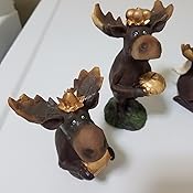 Amazon.com: 7 Piece Moose Figurines Christmas Nativity Set: Home & Kitchen
