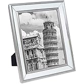 Amazon.com - Isaac Jacobs 8x10 Silver Beveled Mirror Picture Frame ...