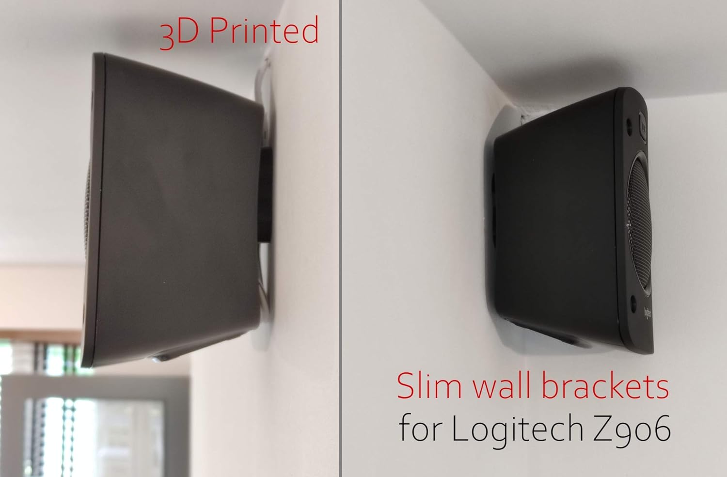 Mars Outpost Logitech Z906 Slim Wall Mount Brackets 3D Printed – BigaMart