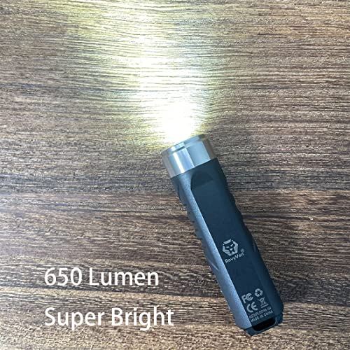 RovyVon A1 Gen 4 Rechargeable EDC Flashlight 650 Lumens Super Bright ...