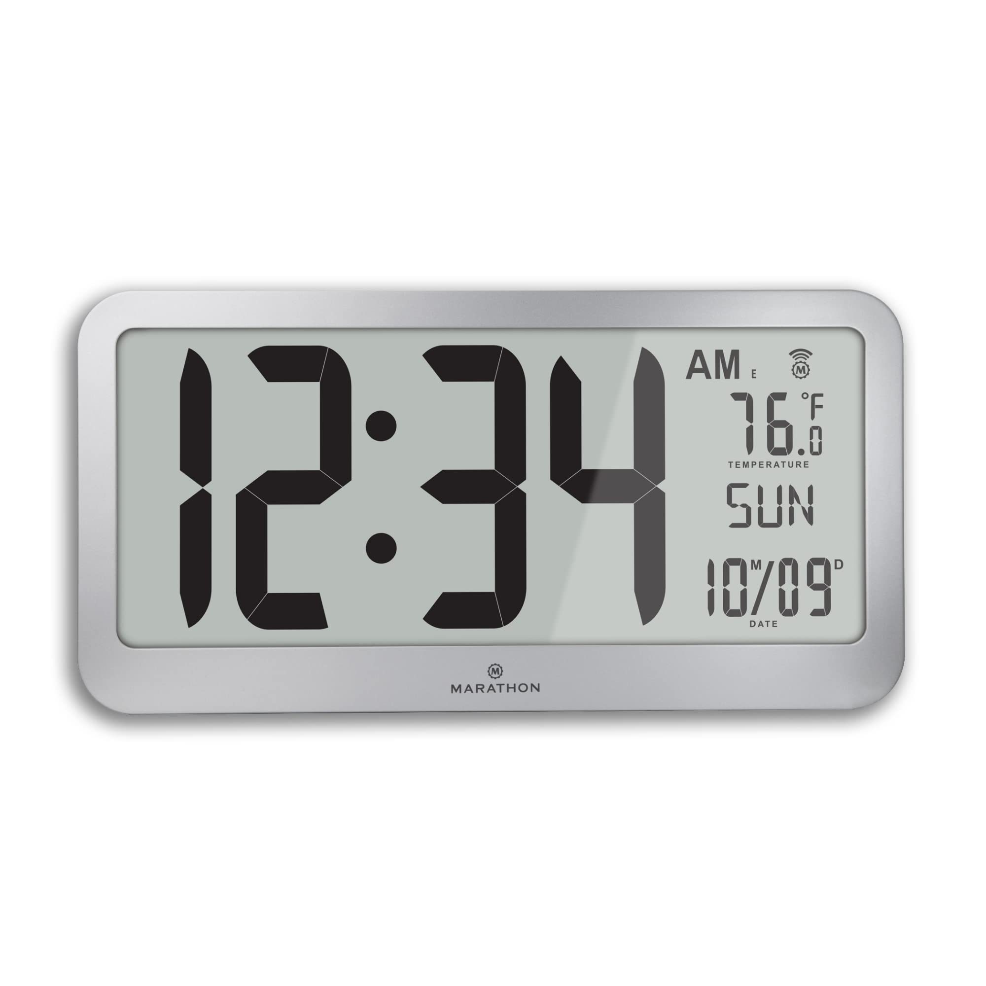 Mua Marathon Slim Jumbo Panoramic Atomic Wall Clock with Date and ...