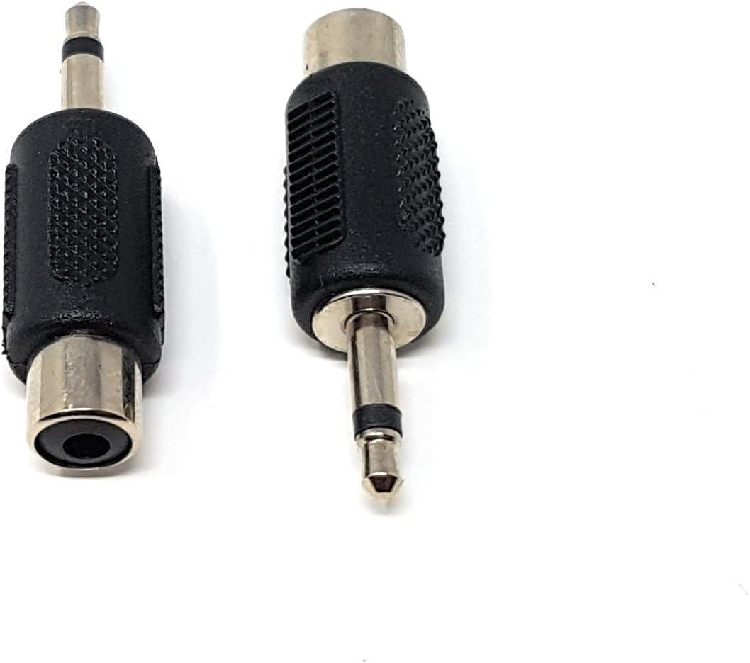 MainCore (2pack) Mono 3.5mm Male Jack Plug to RCA Phono Female Socket ...