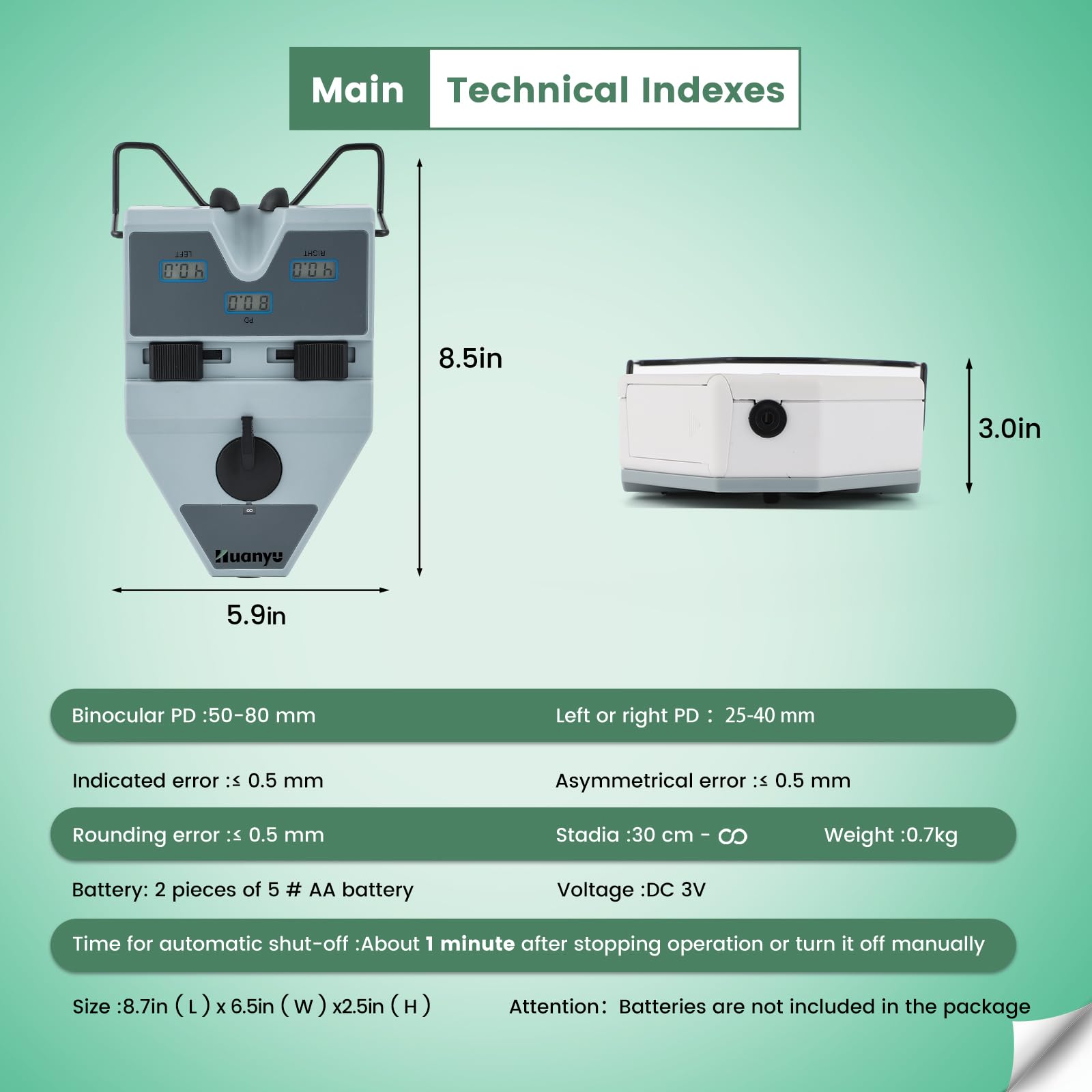 Mua Huanyu Optical Digital Pupilometer 50-80mm Pupillometers Automatic ...