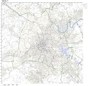 Nashville, TN ZIP Code Map Laminated : Amazon.ca: Office Products