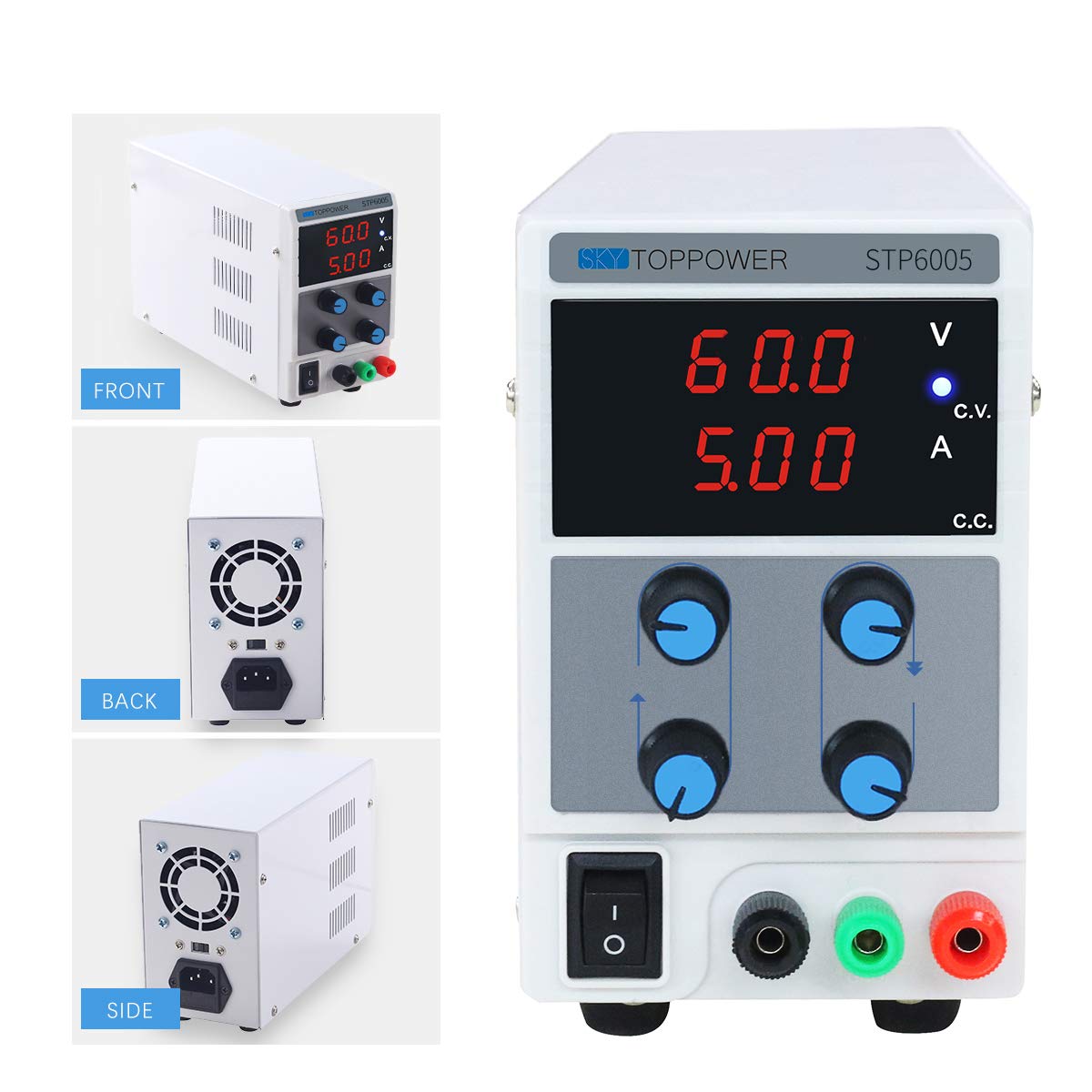 DC Power Supply 60V 5A Voltage and Current Output Adjustable Lab Test ...